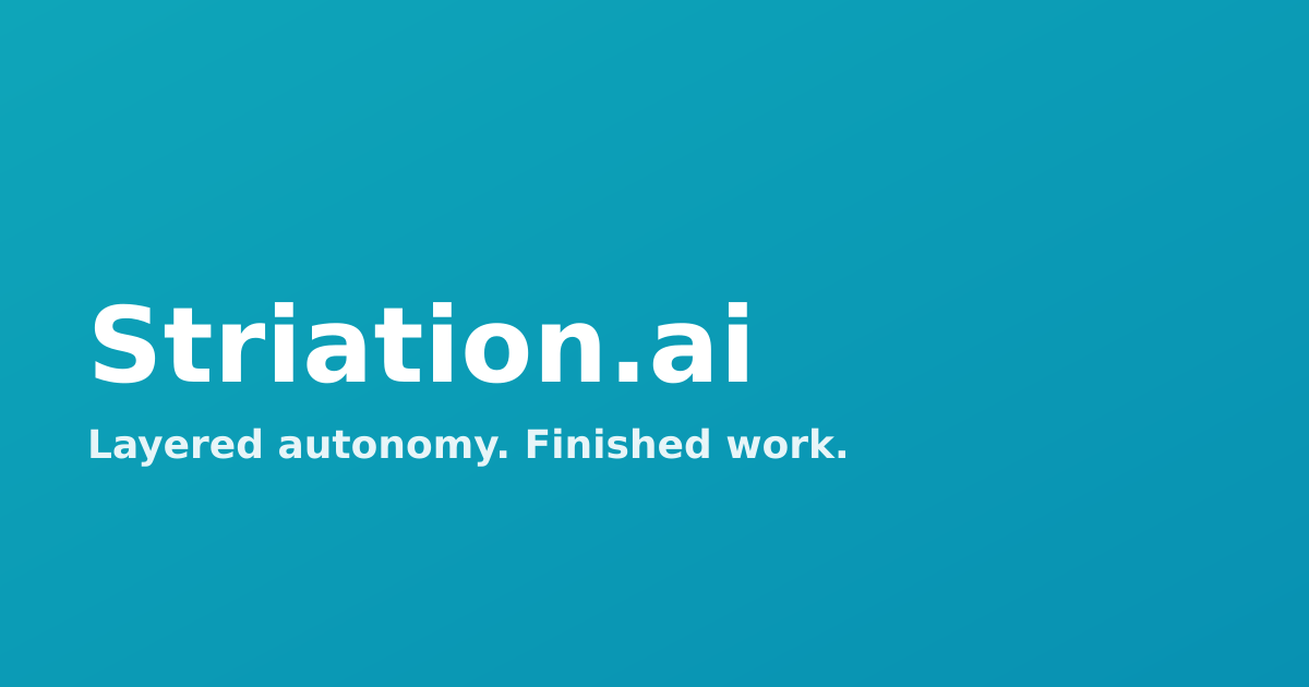 Striation.ai | AI Agent Platform for Autonomous Workflow Management